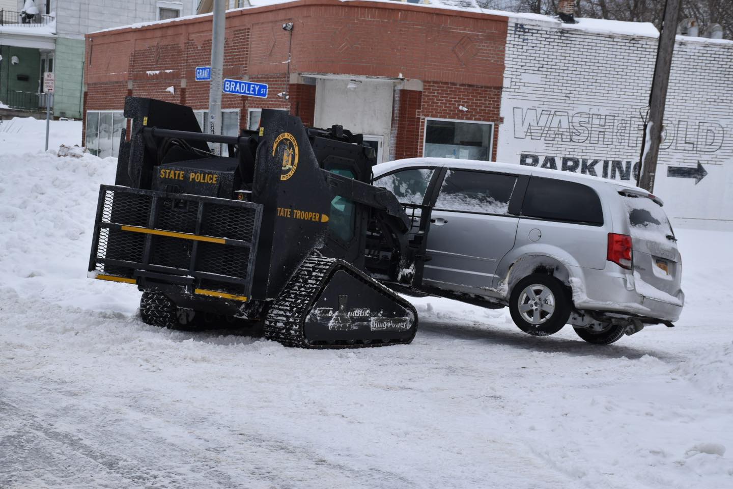 State Police use ROOK armored, tracked vehicle to remove stranded ...