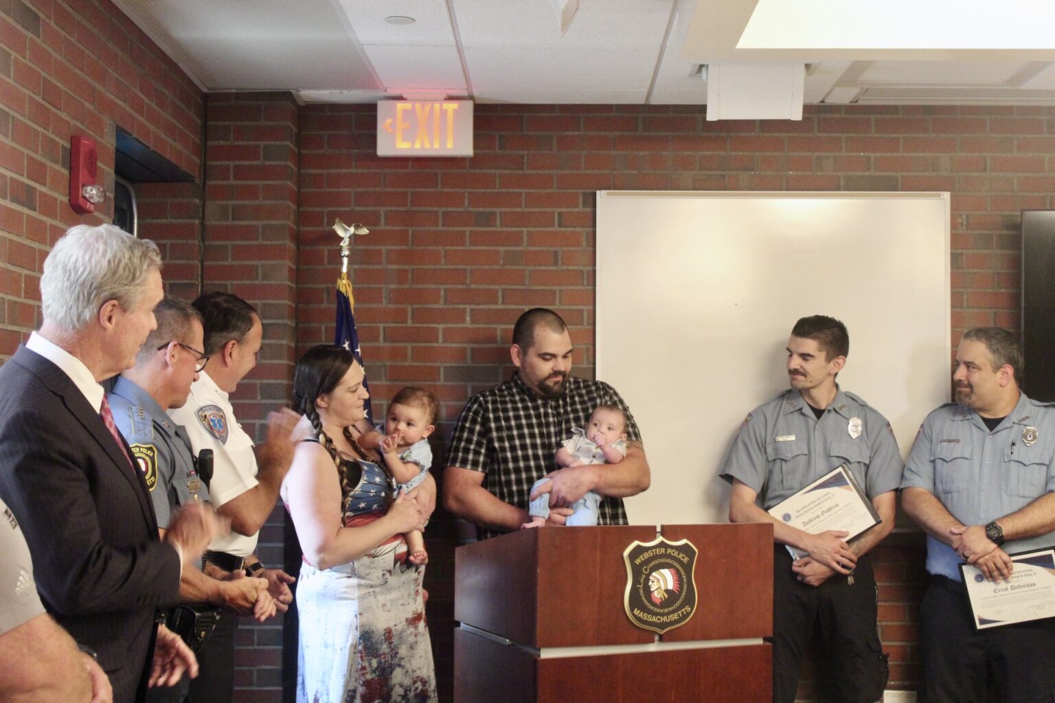 Webster police and EMS honored for life-saving response during at-home ...