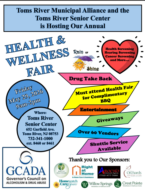 Toms River Health & Wellness Fair to Bring Free Screenings, 60 Vendors ...