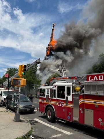 Massive Fire Tears Through Brooklyn Church, Nearly 200 FDNY Members ...