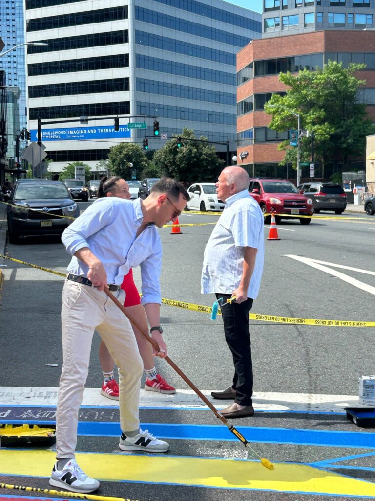 Rep. Rob Menendez Repaints Jersey City Pride Crosswalk Ahead of Annual ...